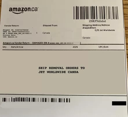 Reverse Logistics and returns from Canada